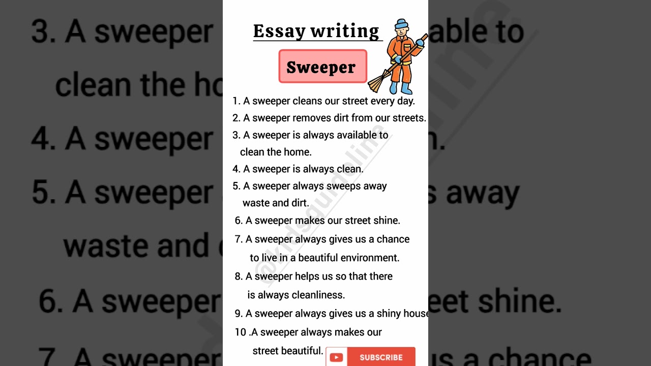 community helper sweeper|essay on sweeper|sweeper par 10 lines|10 line sweeper par|essay  sweeper|
