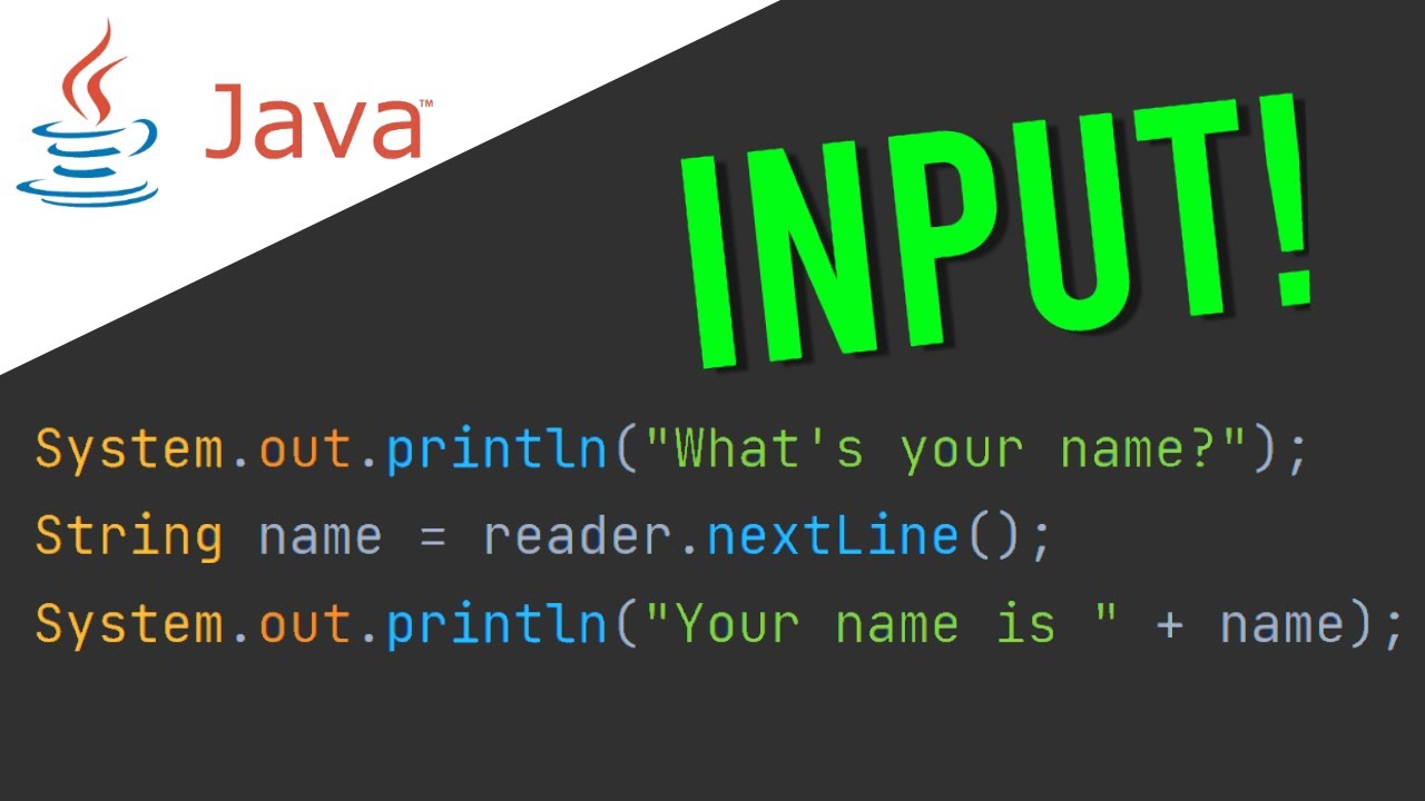 How to get INPUT in JAVA! (fast)