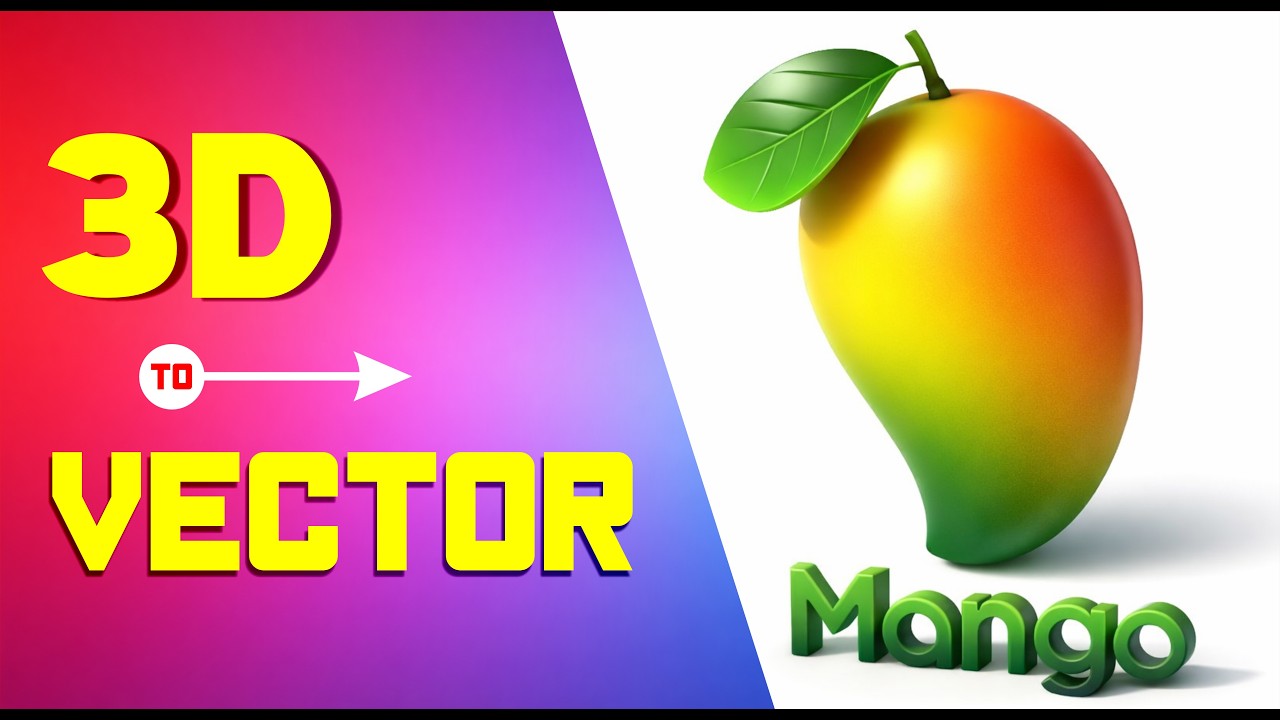 Vector to 3D Logo Transformation   Realistic Mango Design Tutorial