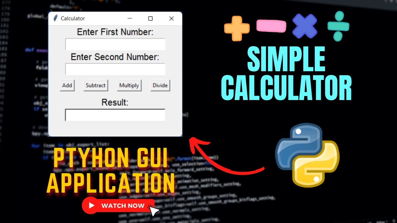 Simple Calculator GUI Application with Python | GUI Projects with Tkinter | Crazy Coders