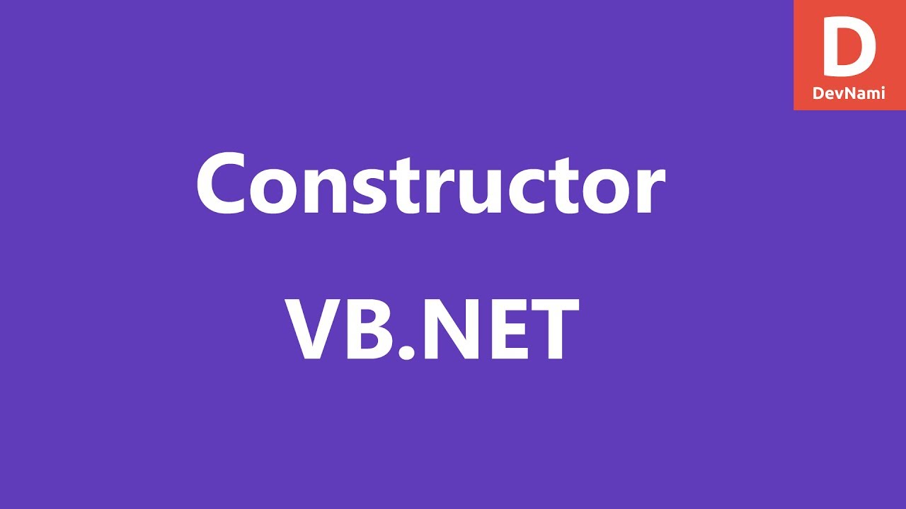 VB.Net Create Constructor