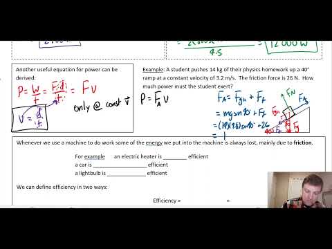 Physics 1 - 4.4 Power and Efficiency