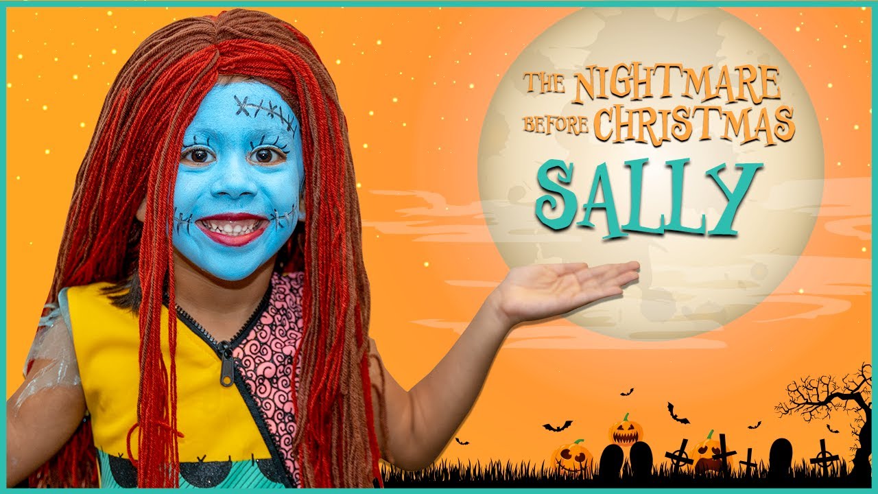 SALLY The Nightmare Before Christmas | Kids Halloween Makeup Face Paint and Costume