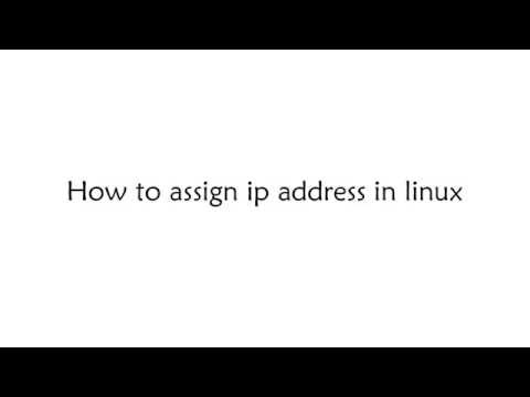 how to assign ip address in linux command line