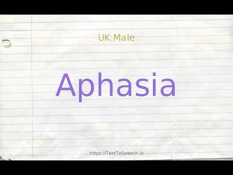 How to pronounce aphasia