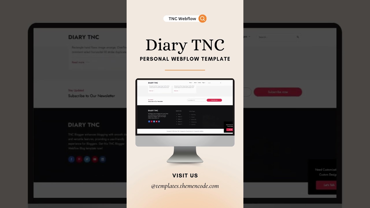 Diary TNC - Personal Webflow Template