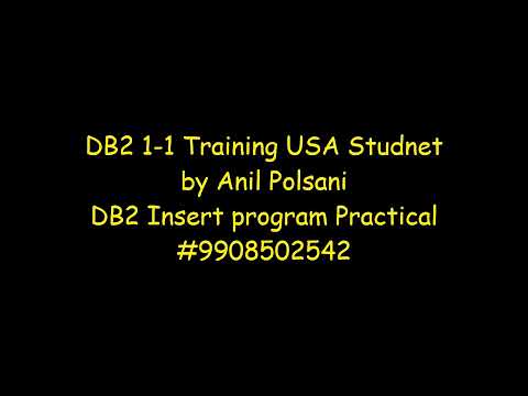 Mainframe DB2 Program |MAINFRAME New Batch Feb 11th 7.30am 2025 |Anil Polsani |+91-9908502542