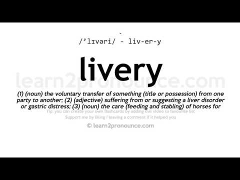 Pronunciation of Livery | Definition of Livery
