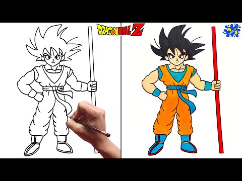Goku Drawing || How to Draw Goku Full Body from Dragon Ball Z Step by Step