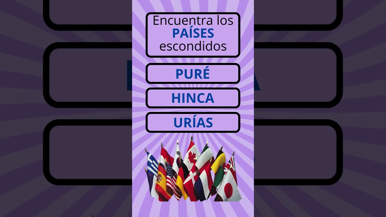 ✅👉Anagrama de Países