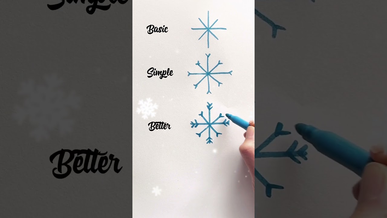 4 ways to draw a Snowflake