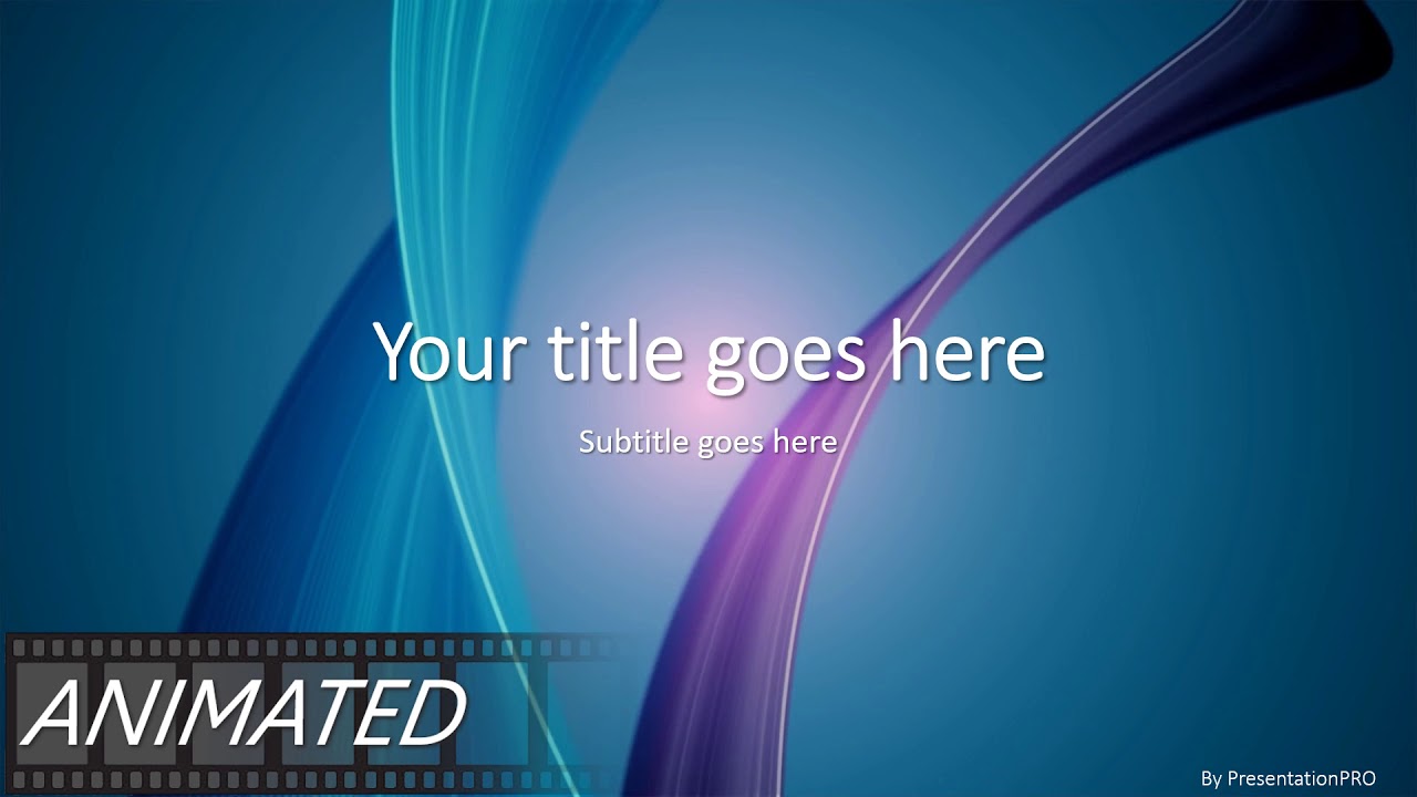 Blue Waves Widescreen Animated PowerPoint Template