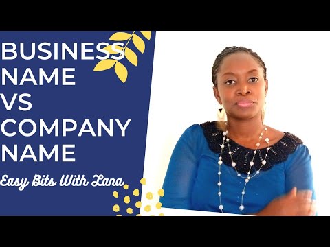 Business Name VS Company Name