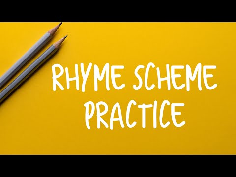 Rhyme scheme practice