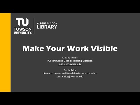Make Your Research Visible | Research University