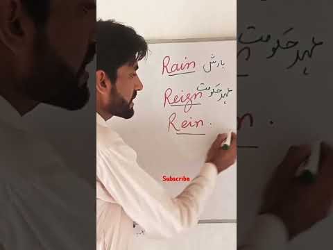Difference of rain, reign, rein|vocabulary words.