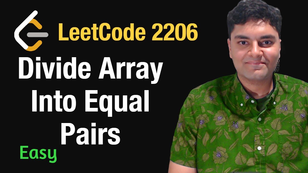Divide Array Into Equal Pairs - Leetcode 2206 - Python