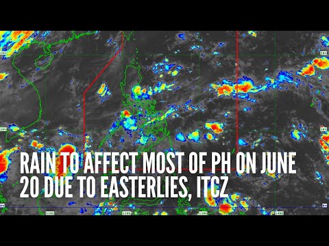 Rain to affect most of PH on June 20 due to easterlies, ITCZ