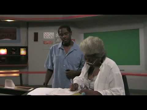 Tim Russ rehearsing with Walter Koenig and Nichelle Nichols - Star Trek: Of Gods and Men