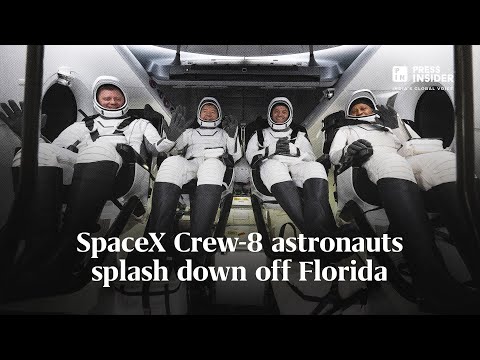 SpaceX Crew-8 astronauts splash down off Florida