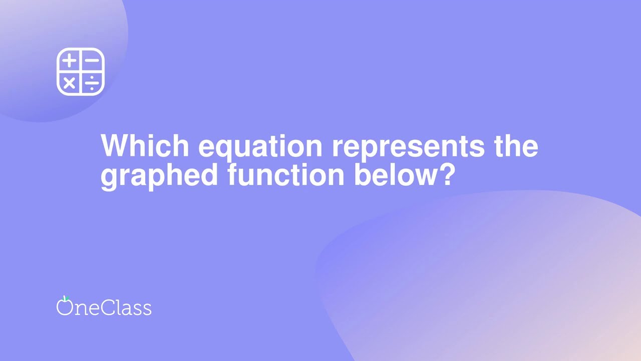 Which equation represents the graphed function below?