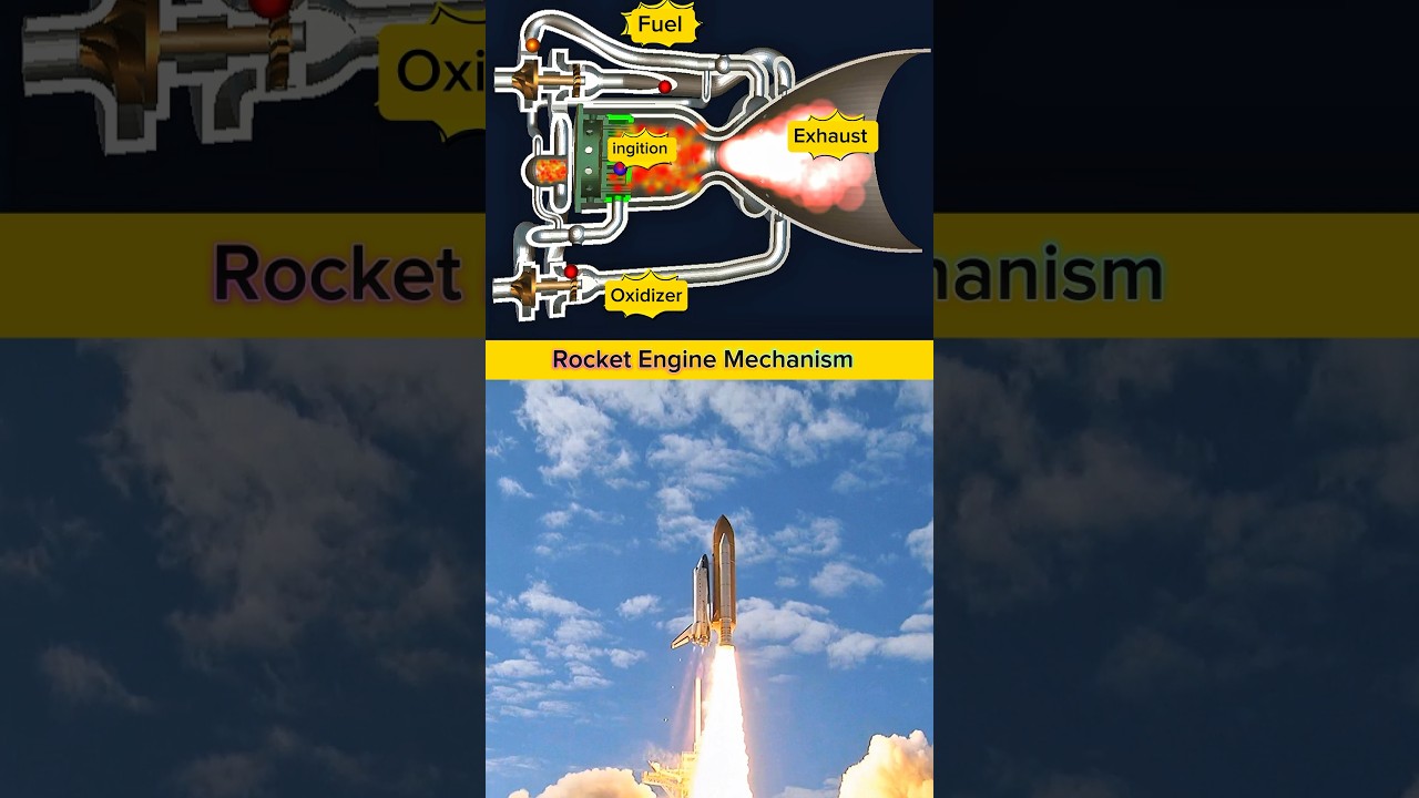 Rocket Engine Mechanism | How Fuel and Oxidizer Ignite to Create Exhaust Thrust in Rockets #rocket
