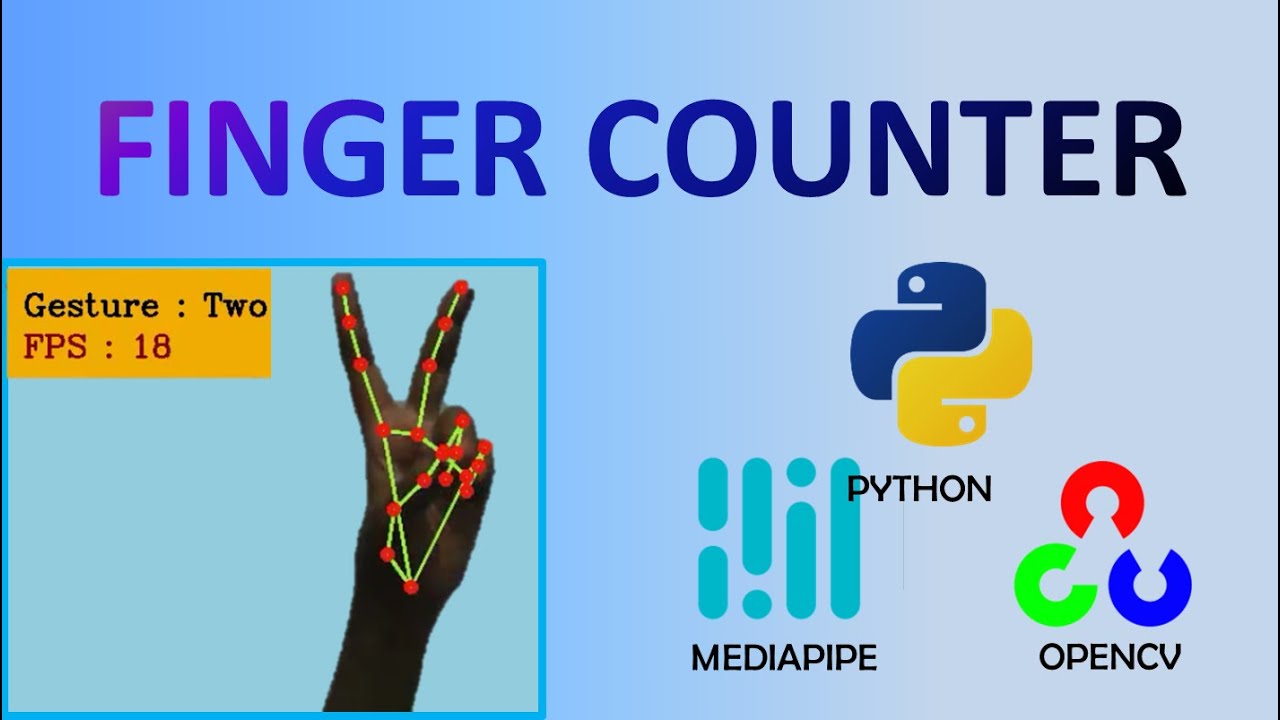 Python finger counter with OpenCV and MediaPipe | Python tutorial for beginners | Computer Vision