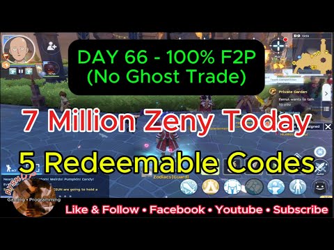 Ragnarok M Classic: 7 Million Zeny Today + Redeemable Codes | DAY 66 - 100% F2P (No Ghost Trade)