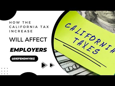 California Tax Increase on Employers