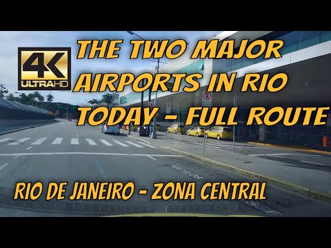 【4K】✈ SANTOS DUMONT AIRPORT to TOM JOBIM INTERNATIONAL AIRPORT | Rio de Janeiro by Car