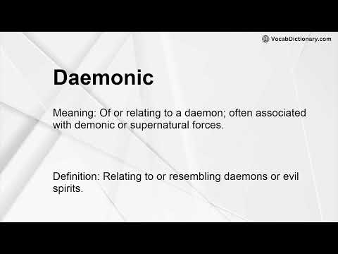 Daemonic Meaning