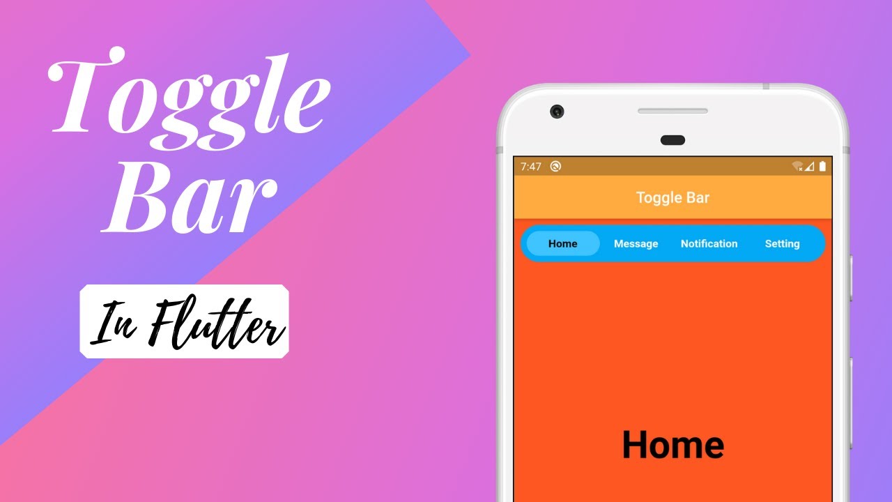 Flutter Toggle bar Example | Flutter Tutorials