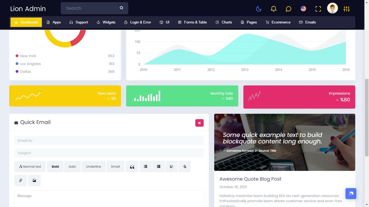Bootstrap 5 Admin Dashboard with Horizontal LTR Light Theme