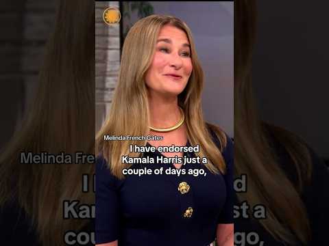 Melinda French Gates explains why she's endorsing Kamala Harris for president #shorts
