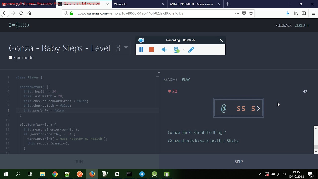 WarriorJS error on Firefox