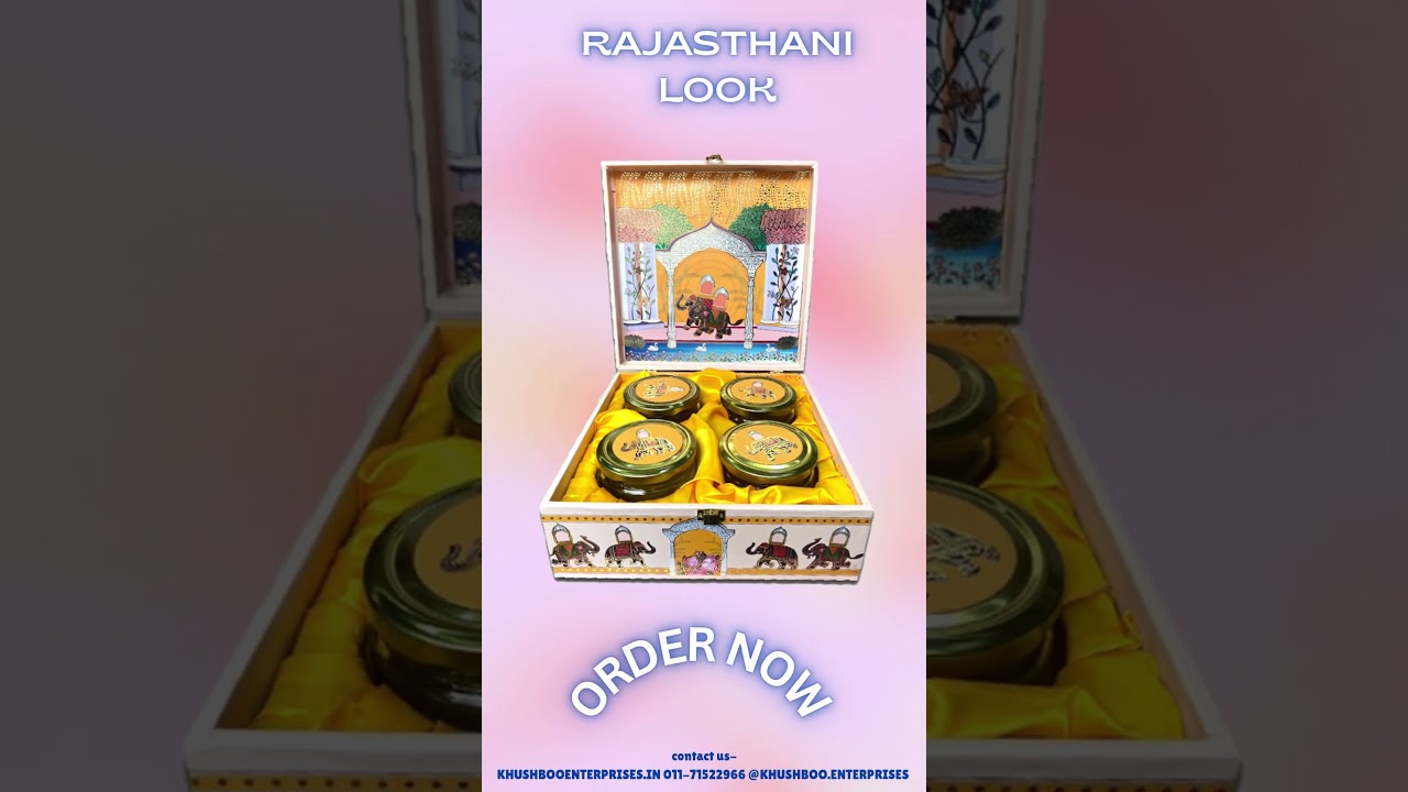 4 JAR DRY FRUIT BOX | KHUSHBOO ENTERPRISES | SADZAR BAZAR | GIFT BOX |