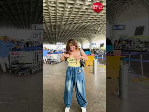 Did You Notice THIS? 🔥✈️ | Kangana Sharma Slays Her Bold Look at Mumbai Airport #kanganasharma