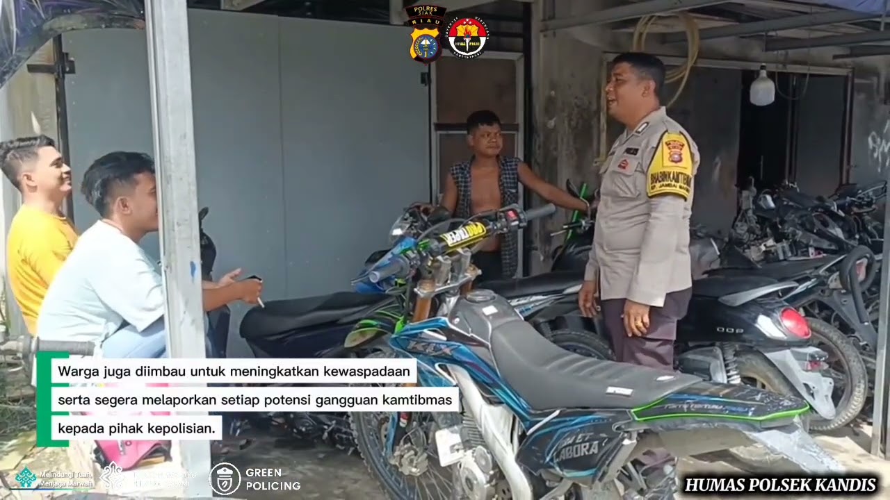 Bhabinkamtibmas Polsek Kandis Polres Siak Sambang Warga dan Sampaikan Pesan Kamtibmas 