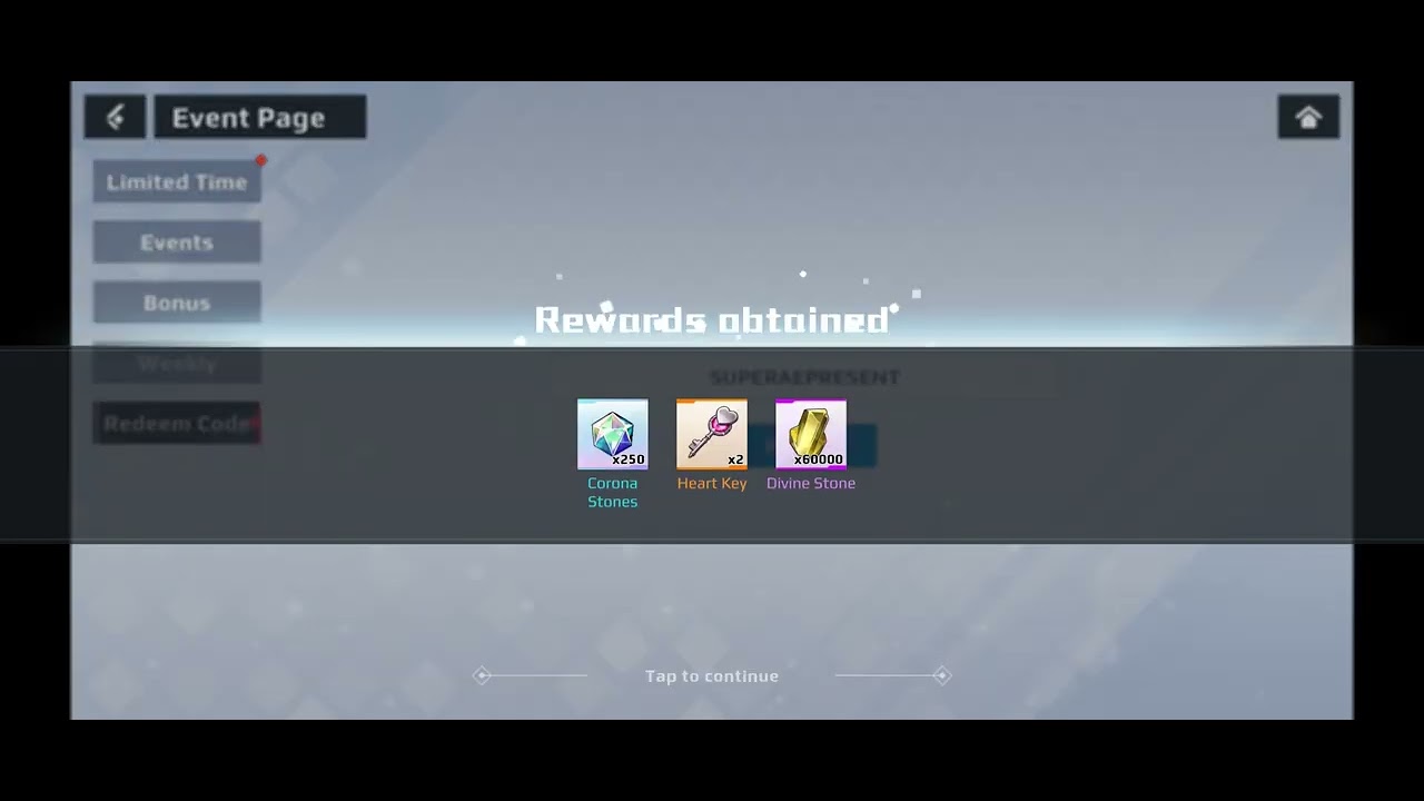 Aeons Echo. New code for free gems/keys.