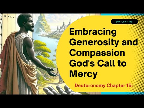 Deuteronomy Chapter 15 | Embracing Generosity and Compassion | God's Call to Mercy