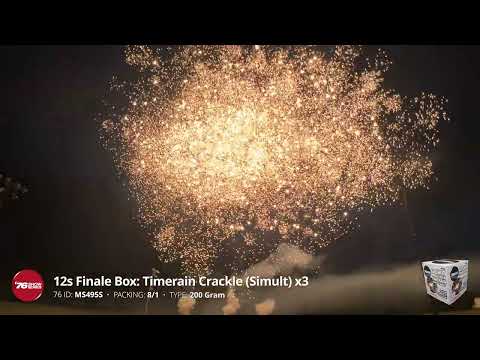 12 shot Timerain Crackle Finale box - 200 gram cake