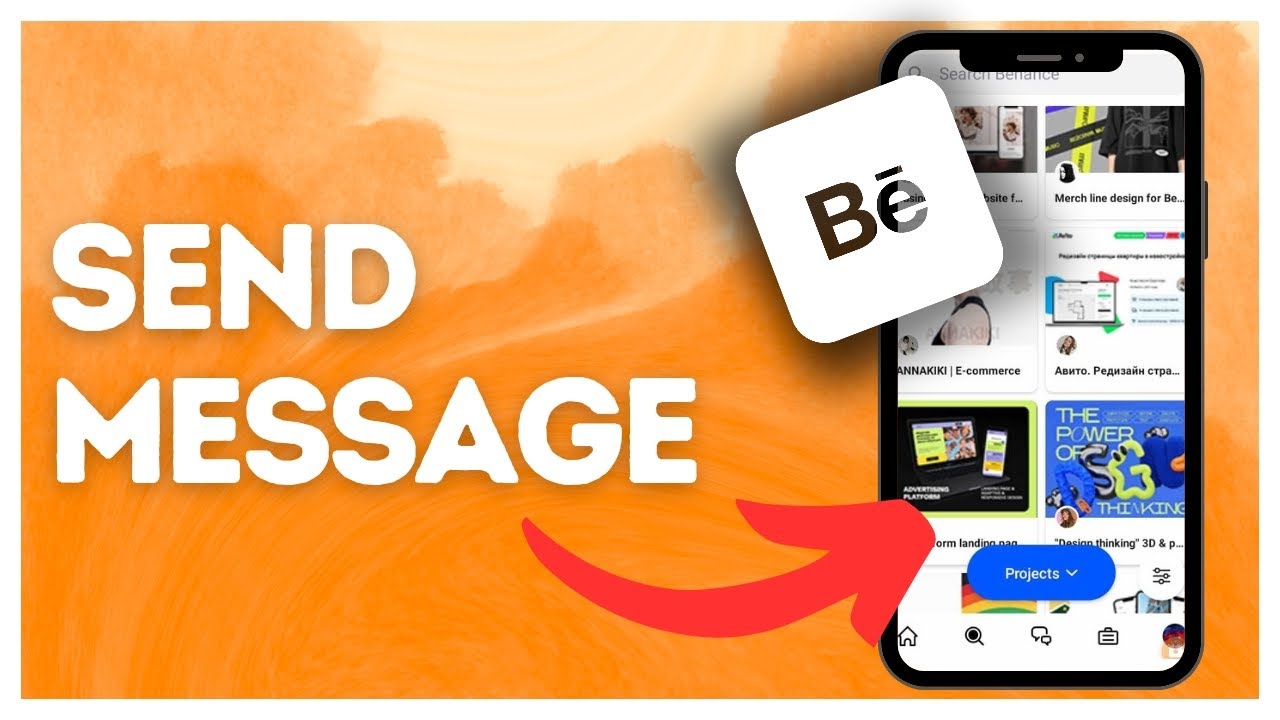 How to send messages on Behance?