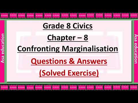 Chapter 8: Confronting Marginalisation Video Lecture - Class 8