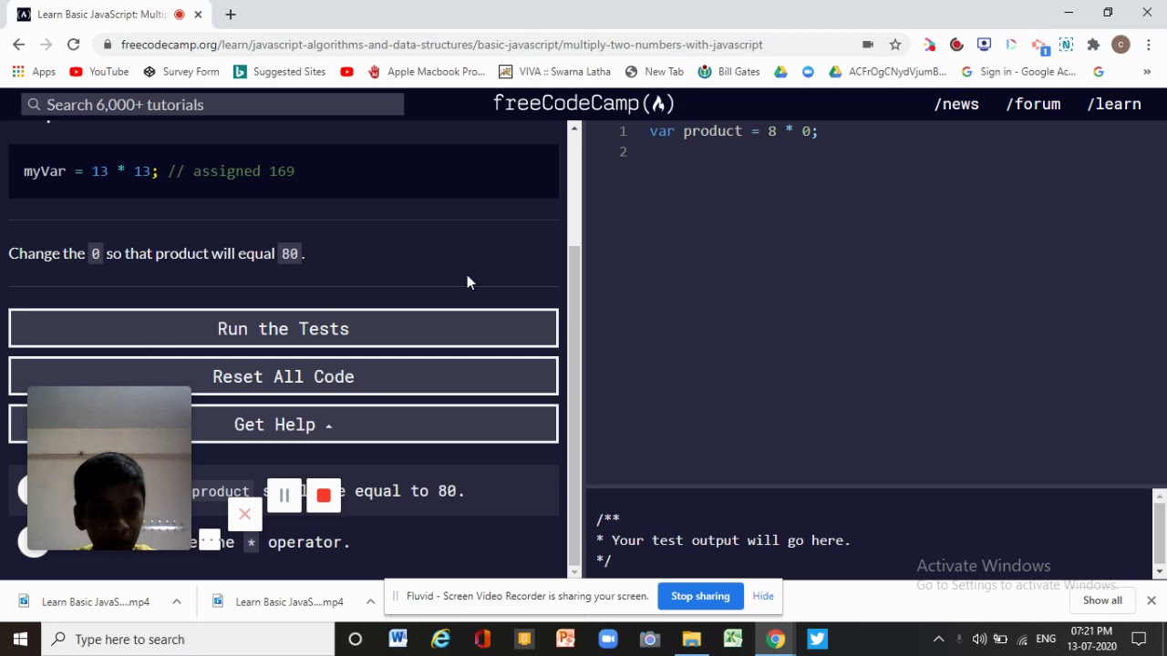 Learn Basic JavaScript  Multiply Two Numbers with JavaScript   freeCodeCamp org