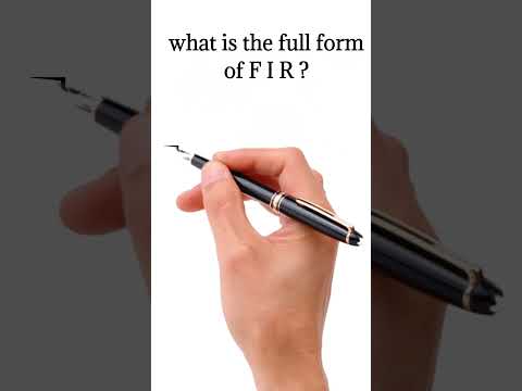 The full form of FIR is the First Information Report.#fir #full #form #short #F I R
