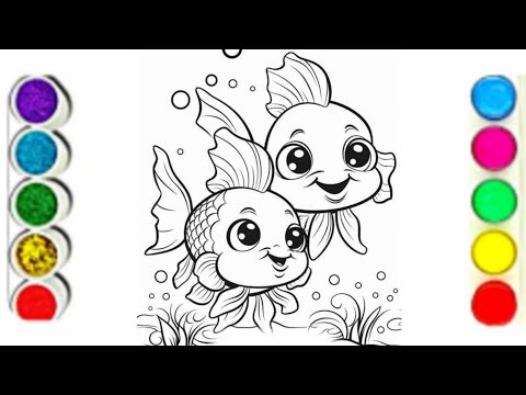 Amazing coloring in Beautifull Fishes | Surprizing Gifts