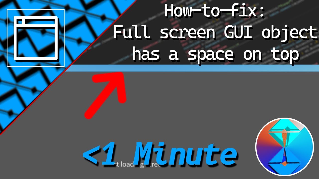 How-to-fix: Full screen GUI objects have a space on the top part | Roblox Studio