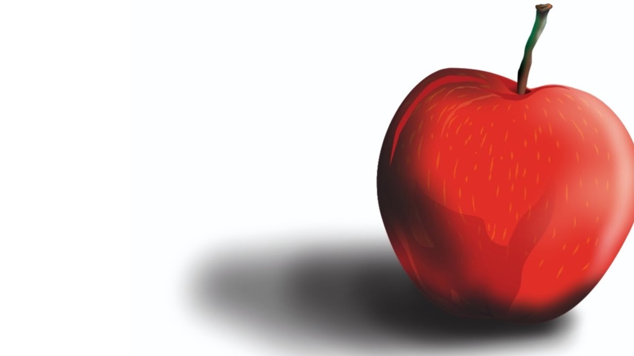 Red Apple Drawing | Vector Graphics | CorelDraw
