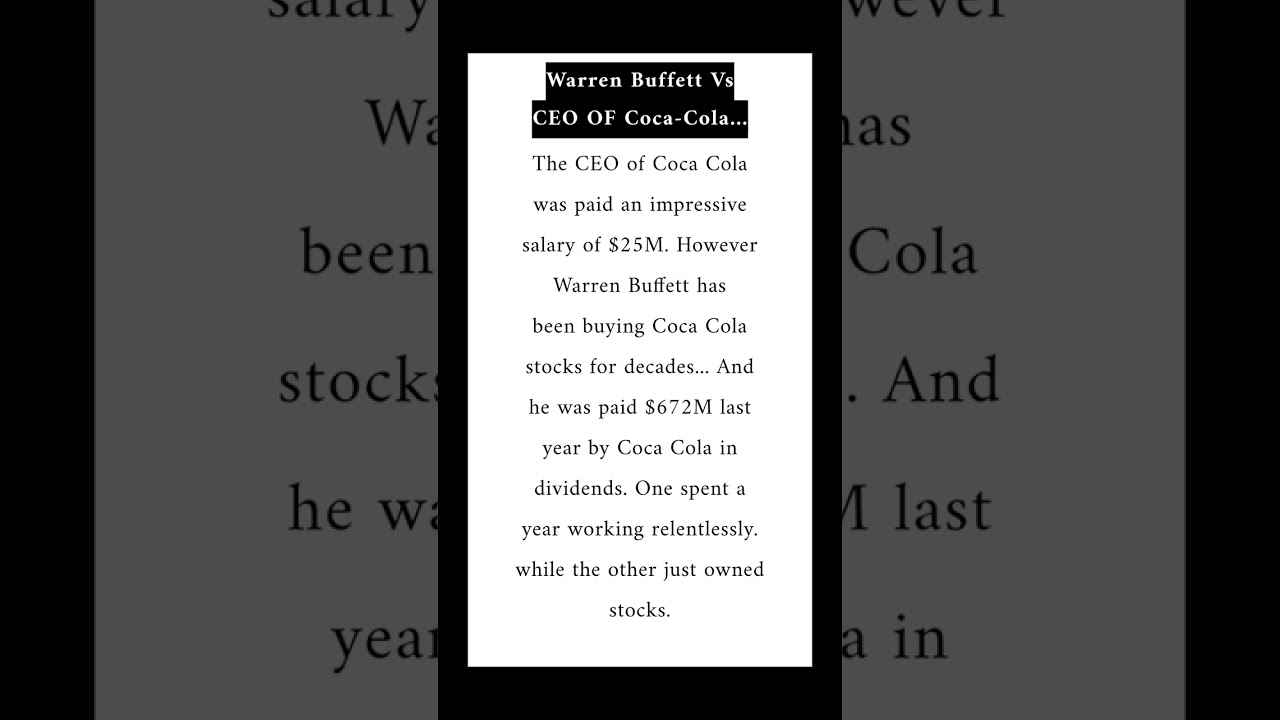 Warren Buffet Vs CEO of Coca-Cola