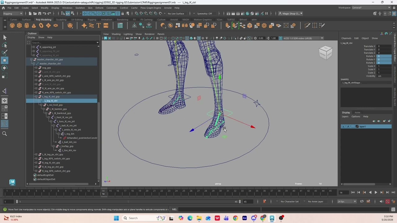 rigging 02 reverse foot setup